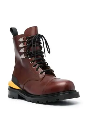 TOGA VIRILIS Leather Ankle Boots - Brown