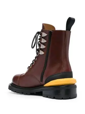 TOGA VIRILIS Leather Ankle Boots - Brown