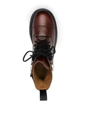 TOGA VIRILIS Leather Ankle Boots - Brown
