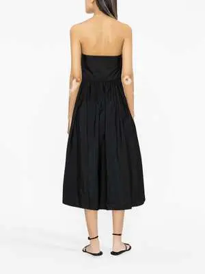 Red Valentino Strapless Bow Appliqué Midi Dress
