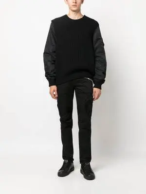 Balmain Zip-detail Skinny-leg Trousers - Black