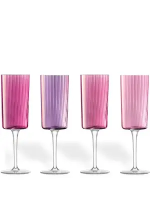 LSA INTERNATIONAL Gems Champagne Flutes - Pink