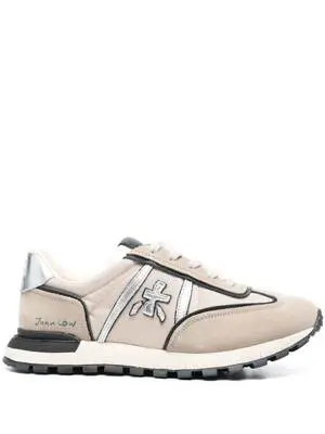 Premiata John Low Logo-patch Sneakers - Neutrals