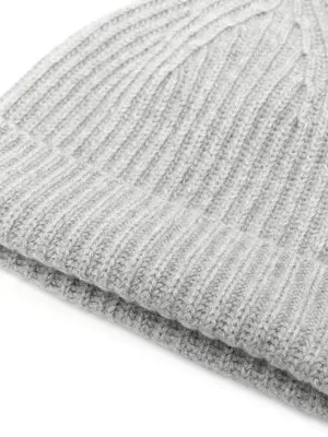 LISA YANG Ribbed-knit Cashmere Beanie - Grey