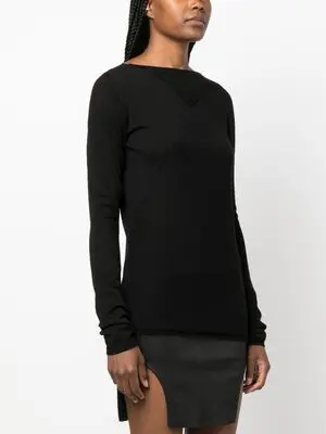 Rick Owens Long-sleeved Virgin Wool Top