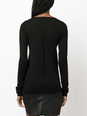 Rick Owens Long-sleeved Virgin Wool Top