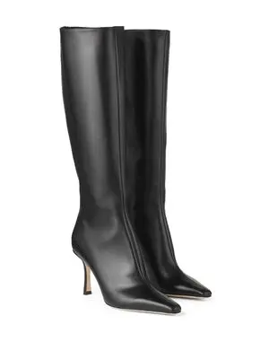 JIMMY CHOO Agathe Pointed-toe Boots - Black