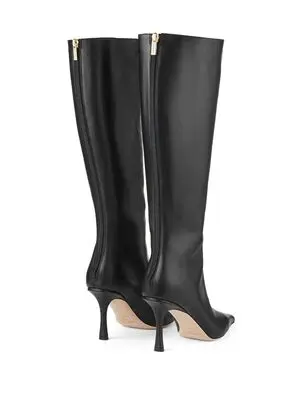 JIMMY CHOO Agathe Pointed-toe Boots - Black