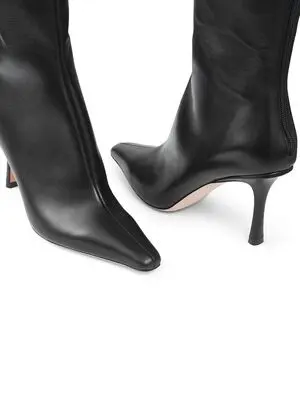 JIMMY CHOO Agathe Pointed-toe Boots - Black