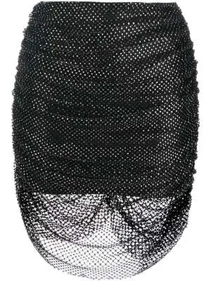 Giuseppe Di Morabito Rhinestone-embellished Mesh Miniskirt