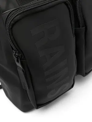 Rains Logo-print Multi-pocket Backpack - Black