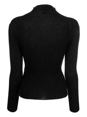 Bally Logo-plaque High-neck Jumper - Black