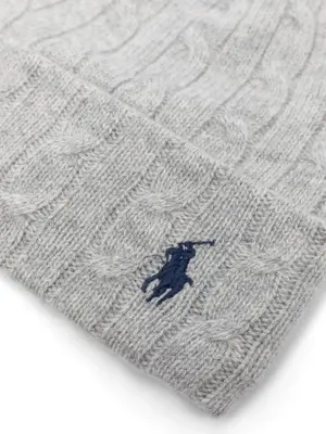 Ralph Lauren Polo Pony Cable-knit Beanie