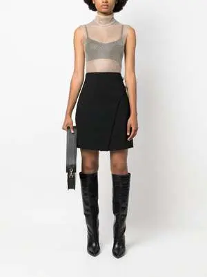 GENNY High-waisted A-line Mini Skirt