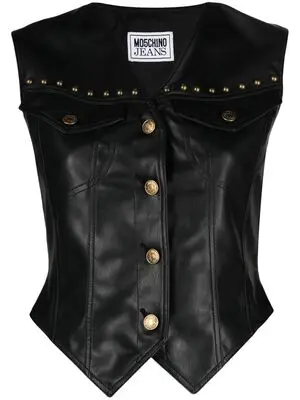 Moschino Jeans Leather Outerwear For Women