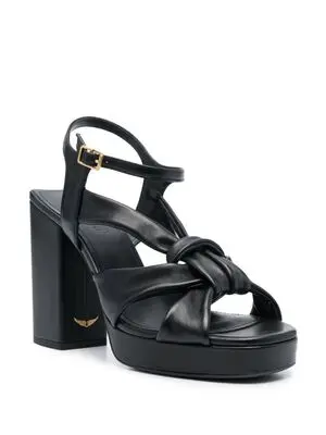 Zadig&Voltaire Forget Me Knot Leather Sandals