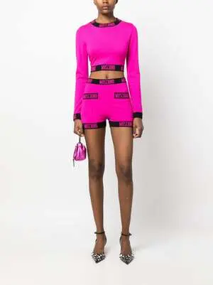 Moschino Intarsia-knit Mini Shorts