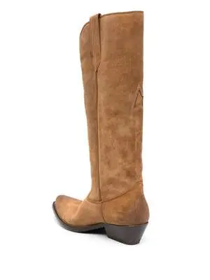 GOLDEN GOOSE Suede Western Boots - Brown