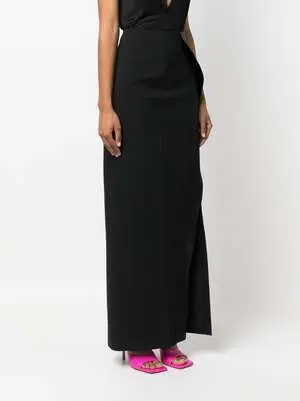 GENNY High-waisted Maxi Skirt With Draped Detail