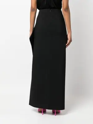 GENNY High-waisted Maxi Skirt With Draped Detail