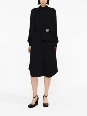Moschino Bow-detail Buttoned Shirt Dress