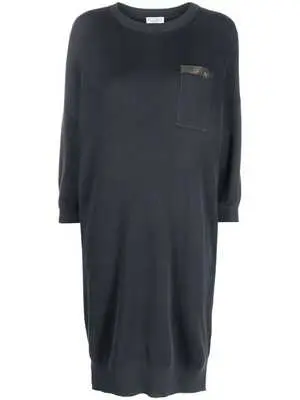 Brunello Cucinelli Ribbed Cotton Dress