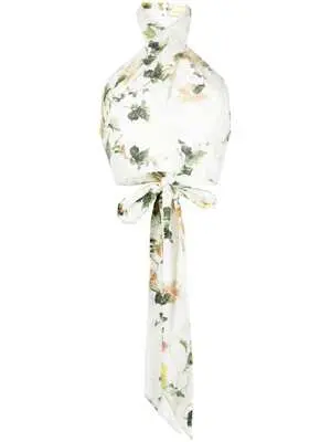 Erdem Luna Linen Top - Green