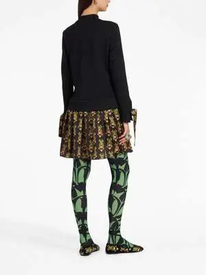 La DoubleJ Graphic-print Layered Minidress - Black