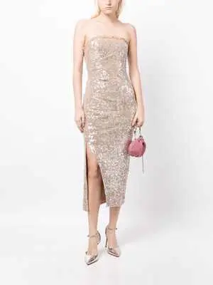 NEEDLE & THREAD Stellar Gloss Strapless Dress