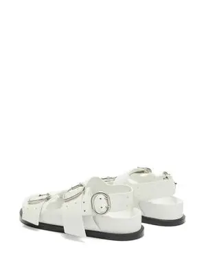JIL SANDER Open-toe Buckled Leather Sandals