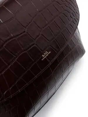 A.p.c. Sarah Croc-embossed Shoulder Bag