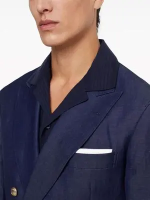 Brunello Cucinelli Finished-edge Cotton Pocket Square - White
