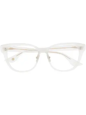 Dita Transparent-effect Glasses - White