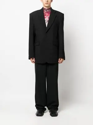 Vetements Logo-patch Single-breasted Blazer