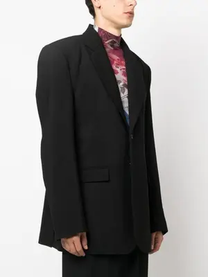 Vetements Logo-patch Single-breasted Blazer