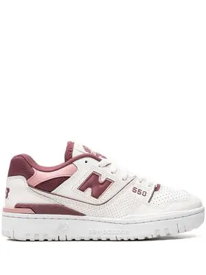 NEW BALANCE 550 Red Rouge Sneakers - White