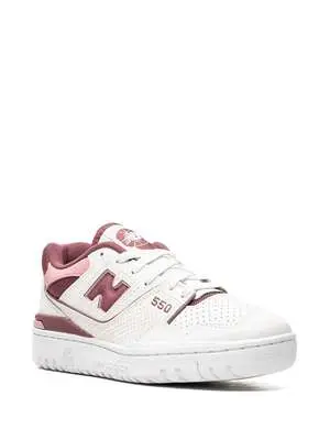 NEW BALANCE 550 Red Rouge Sneakers - White