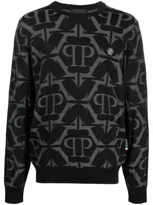 Philipp Plein Patterned Intarsia Sweatshirt