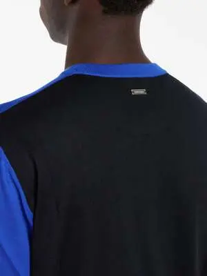 FERRAGAMO Colour-block Cashmere Jumper - Blue