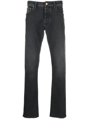 Jacob Cohen Mid-rise Straight-leg Jeans - Black