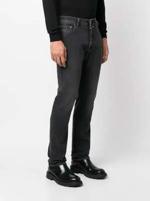 Jacob Cohen Mid-rise Straight-leg Jeans - Black
