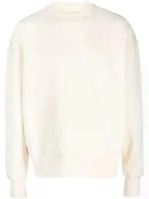 Ami Logo-embroidered Sweatshirt - Neutrals