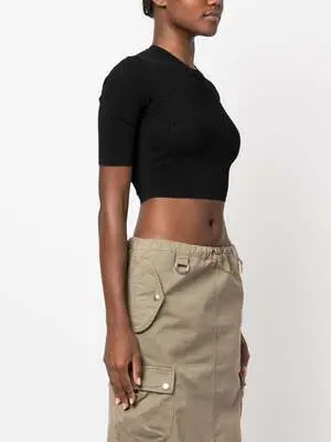 Rabanne Monogram Pattern Crop Top