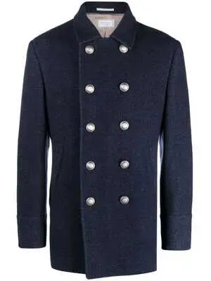 Brunello Cucinelli Double-breasted Virgin Wool Coat