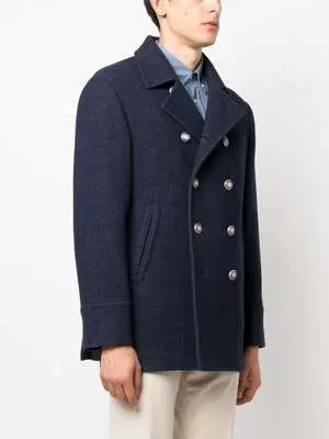 Brunello Cucinelli Double-breasted Virgin Wool Coat
