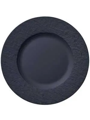 VILLEROY & BOCH Manufacture Rock Round Plate - Black