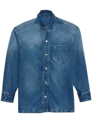 AMI Paris De Coeur Denim Jacket - Blue
