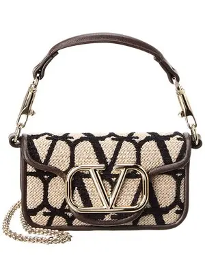 Valentino Garavani Valentino Vlogo Toile Iconographe Canvas & Leather Shoulder Bag - Brown