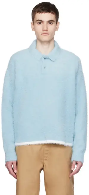 Jacquemus JACQUEMUS Blue Le Chouchou 'Le Polo Neve' Polo - 330 Blue
