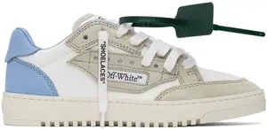 Off-White Off-White White & Gray 5.0 Off Court Sneakers - White Light Blue